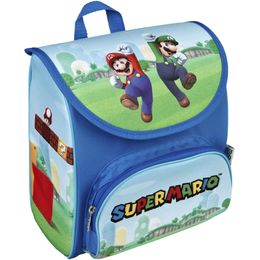 Vorschulranzen Scooli "Cutie, Super Mario", Kinder, Gr. B/H/T: 21cm x 23cm x 13cm, bunt (super mario), Polyester, Rucks&auml;cke
