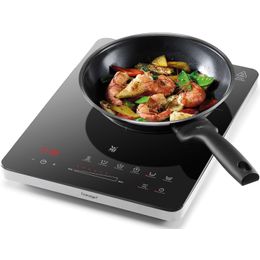 WMF Einzel-Induktionskochplatte "KULT X Mono", schwarz, B:30,5cm H:4,8cm T:39cm, Kochplatten, 6 Direktwahlprogramme, Display, Timer-Funktion, &Uuml;berhitzungsschutz