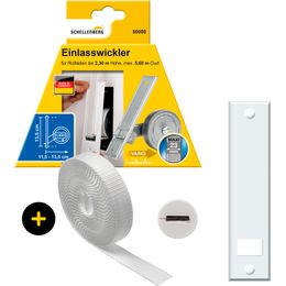 Einlass-Gurtwickler Schellenberg "inkl. Abdeckplatte, Gurtf&uuml;hrung, Rollladengurt grau oder wei&szlig;", wei&szlig;, 1 Stk., Gurtwickler, Unterputz Gurtwickler 13,5 cm Lochabstand f&uuml;r das Rollladensystem Maxi