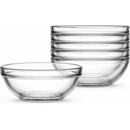 Schale Van Well "Chefs, 6 St&uuml;ck", transparent, H:5,3cm &Oslash;:12cm, Glas, Sch&uuml;sseln, Schale, stapelbar, sp&uuml;lmaschinen- und mikrowellengeeignet