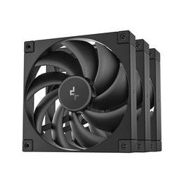 DEEPCOOL FD14 140x140x25, Geh&auml;usel&uuml;fter schwarz, 3er Pack, 140 mm