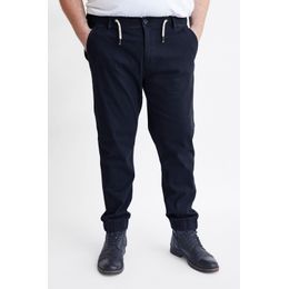 Chinohose Blend "BHSelli Big & Tall", Herren, Gr. 4XL, US-Gr&ouml;&szlig;en, navy, Web, 98% Baumwolle, 2% Elasthan, unifarben, regular fit lang, Hosen Chinohose, Jogger Pant mit Kodeln in gro&szlig;en Gr&ouml;&szlig;en - Regular Fit