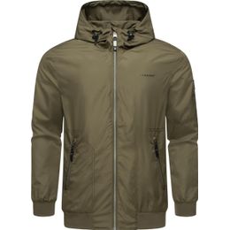 Outdoorjacke Ragwear "Stewie II", Herren, Gr. S (48), gr&uuml;n (olivgr&uuml;n), Obermaterial: 100% Polyester. Futter: 100% Polyester, gerade h&uuml;ftbedeckend, &Auml;rmel ohne &Auml;rmelschlitz Rippstrickb&uuml;ndchen, Jacken Outdoorjacke, stylische Herren &Uuml;bergangsjacke mit gro&szlig;er Kapuze