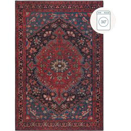 Teppich FLAIR RUGS "Medallion", rot, B:115cm H:4mm L:170cm, Kunstfaser, Teppiche, Teppich, Waschbar Traditioneller Teppich