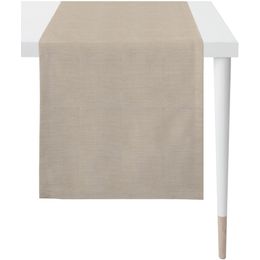 Tischl&auml;ufer Apelt "Apart, LOFT STYLE", grau (taupe), B:48cm L:145cm, Polyester, Tischdecken, UNI-BASIC