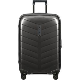 Hartschalen-Trolley Samsonite "ATTRIX, verschiedene Gr&ouml;&szlig;en und Farben", Gr. B/H/T: 46cm x 69cm x 27cm 73 l, grau (anthrazit), Polypropylen, Strukturmuster, Koffer, aus Polypropylen, mit Bodenfach, Rei&szlig;verschlussfach und Tasche