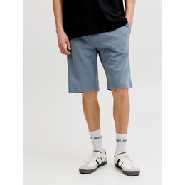Jack & Jones Laufshorts JACK & JONES "JPSTGORDON ARCHIVE SWEAT SHORTS MID SN", Herren, Gr. XL, N-Gr, blau mirage, Web, Obermaterial: 80% Baumwolle, 20% Polyester, unifarben, regular fit, Hosen, mit Kordelzug