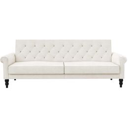 Schlafsofa DOREL HOME "Tyne", beige (creme), B:222cm H:82cm T:83cm, 100% Polyester, Sofas, Schlafsofa
