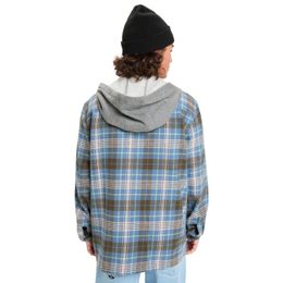 Langarmhemd Quiksilver "Hooded Surf", Herren, Gr. XS, US-Gr&ouml;&szlig;en, blau (china blau hooded), Obermaterial: 100% Walkfrottier;, Hemden Langarmhemd