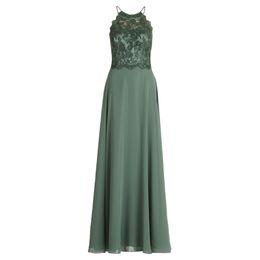 Abendkleid Vera Mont "Abendkleid r&uuml;ckenfrei", Damen, Gr. 42, EURO, gr&uuml;n (light aventurine), 100% Polyester PES., Kleider Abendkleid