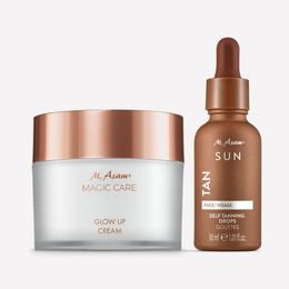 M. Asam MAGIC CARE Glow Up Gesichtscreme & Self Tanning Drops Selbstbr&auml;uner Konzentrat Gesicht