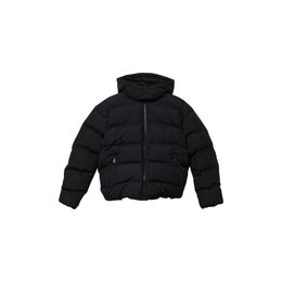 Steppjacke s.Oliver JUNIOR, Jungen, Gr. 134/140, schwarz, Web, Obermaterial: 100% Polyester. Futter: 100% Polyester, unifarben, bequem h&uuml;ftlang, Rundhals, Jacken Steppjacke, mit Kapuze, Winterjacke f&uuml;r Boys