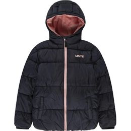 Winterjacke LEVI'S KIDS "LVG CORE BATWING PUFFER", M&auml;dchen, Gr. 8 (128), schwarz (caviar), Web, Obermaterial: 100% Polyester, unifarben, regular fit normal, elastischer Bund, Jacken Winterjacke, for GIRLS