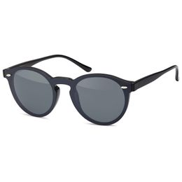 Sonnenbrille styleBREAKER "Monoglas Sonnenbrille Shield Brille UV400", Herren, grau (gestell schwarz, glas grau vollt&ouml;nung), Modisch, Sonnenbrillen Sonnenbrille