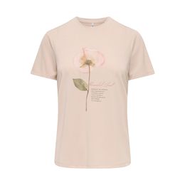 Kurzarmshirt Only "ONLFREE LIFE MODAL S/S ATELIER TOP JRS", Damen, Gr. M, sepia rose print:free desert flowerful, Jersey, Obermaterial: 70% Modal, 30% Polyester, bedruckt, regular fit normal, Rundhals, Shirts Kurzarmshirt, Materialmix, Rundhals
