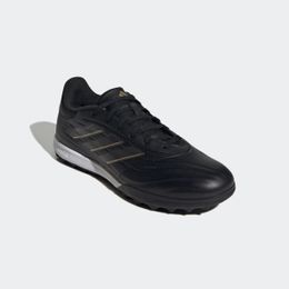Fu&szlig;ballschuh adidas Performance "COPA PURE 2 LEAGUE TF", Gr. 39, schwarz (core schwarz, carbon, gold metallic), Leder, Synthetik, Schuhe Fu&szlig;ballschuh, f&uuml;r synthetische Hartpl&auml;tze