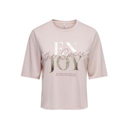 Kurzarmshirt Only "ONLFREE MAYA S/S PRINT TOP BOX JRS", Damen, Gr. L, pale lila print:enjoy, Jersey, Obermaterial: 70% Modal, 30% Polyester, bedruckt, regular fit normal, Rundhals, Shirts Kurzarmshirt, Materialmix, regular fit, Rundhals