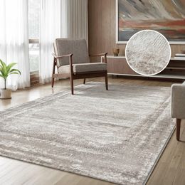 Teppich Sanat "Harmony 3215, auch als L&auml;ufer", beige, B:120cm H:12mm L:160cm, Kunstfaser, Teppiche, Teppich, Wohnzimmer, Kurzflor, modern, Bord&uuml;re, Schlafzimmer