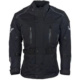 Motorradjacke Roleff "Kodra-Jacke VALETTA" Gr. L, schwarz, Jacken, Damen, L, Obermaterial: 70% Polyester, 30% Rindsleder, Motorradjacke, Mit Sicherheitsstreifen