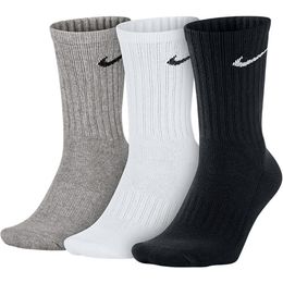 Funktionssocken Nike "U NK V CUSH CREW 3P VALUE 108", Damen, Gr. L (42/45), multi, color, Obermaterial: 75% Baumwolle, 18% Polyester, 6% Nylon, 1% Elasthan, Socken Funktionssocken, f&uuml;r sportive Aktivit&auml;ten und Alltag, weiches Garn, atmungsaktiv, Topseller