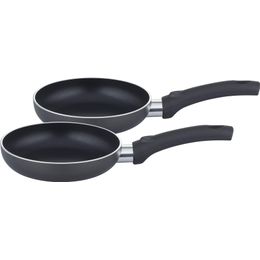 Pfannen-Set GSW "Cnuspa (Snackpfannen-Set)", schwarz, H:3,5cm &Oslash;:16cm, Pfannen, Pfannen-Set, VITAFLON CLASSIC Antihaft-Versiegelung, Induktion