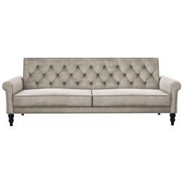 Schlafsofa DOREL HOME "Tyne", beige (taupe), B:222cm H:82cm T:83cm, 100% Polyester, Sofas, Schlafsofa