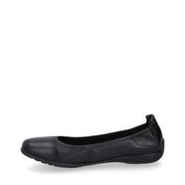 Ballerina Josef Seibel "Fenja 01, black-black", Damen, Gr. 38, schwarz (schwarz, schwarz), Obermaterial: 100% Rindsleder Leather cow., Schuhe Ballerina
