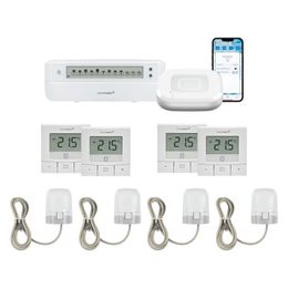 homematic IP Smart-Home-Zubeh&ouml;r "Starter Bundle Fu&szlig;bodenheizung- basic f&uuml;r 4 R&auml;ume", wei&szlig;, B:28,5cm H:32cm T:40,5cm, Smart-Home-Stationen, Smart-Home-Zubeh&ouml;r