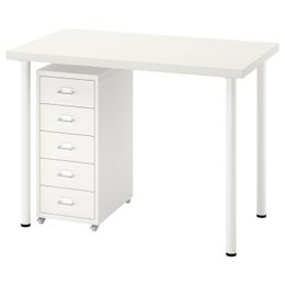 IKEA LINNMON/ADILS / HELMER Schreibtisch+Aufbewahrungskombi