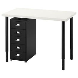 IKEA LINNMON/OLOV / HELMER Schreibtisch+Aufbewahrungskombi