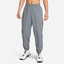 Sporthose Nike "M NK DF FORM PANT TPR", Herren, Gr. M, N-Gr, smoke grau, schwarz, reflective silv, Obermaterial: 100% Polyester, Hosen Sporthose, mit Seitentaschen, schwei&szlig;ableitend