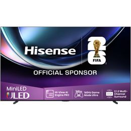 HISENSE QLED Mini LED-Fernseher "100U7Q PRO", Energieeffizienz: D, schwarz, 100 &Prime;, Fernseher, 4K UHD MiniLED Smart TV, QLED Mini LED-Fernseher