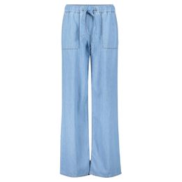 BETTY & CO Relaxhose BETTY & CO "Casual-Hose mit elastischem Bund", Damen, Gr. 36, EURO, blau (light blau denim), Obermaterial: 65% Baumwolle CO. 35% Lyocell CLY., Hosen Relaxhose
