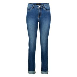 Webhose Zero "Jeans Straight Fit 32 Inch", Damen, Gr. 40, EURO, blau (middle blau denim), Obermaterial: 98% Baumwolle CO. 2% Elasthan EL., Hosen Webhose