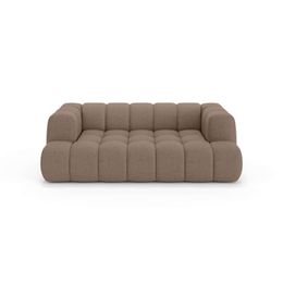 3-Sitzer HOMSY BY ANA JOHNSON "XL BOUBELLE Design-Sofa extra tief, Bubble-Optik, Breite 217 cm", braun, B:217cm H:75cm T:135cm, 100% Polyester, Sofas, 3-Sitzer, hoher Sitzkomfort dank Wellenunterfederung, modern, mit Steppung
