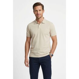 Poloshirt BOSS Green "Pio 2", Herren, Gr. L, light beige272, Jersey, Obermaterial: 100% Baumwolle, unifarben, regular fit normal, Rippstrickb&uuml;ndchen, Shirts Poloshirt