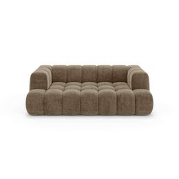 3-Sitzer HOMSY BY ANA JOHNSON "XL BOUBELLE Design-Sofa extra tief, Bubble-Optik, Breite 217 cm", hellbraun, B:217cm H:75cm T:135cm, 100% Polyester, Sofas, 3-Sitzer, hoher Sitzkomfort dank Wellenunterfederung, modern, mit Steppung