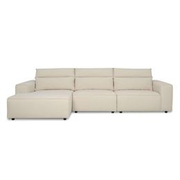 Ecksofa OTTO HOME "Jorrena, extra weicher Chenille-Stoff", beige, B:316cm H:86cm T:166cm, 100% Polyester, Sofas, Ecksofa, L-Form, 3 Komfortstufen, Breite 316 cm, mit Wellenunterfederung