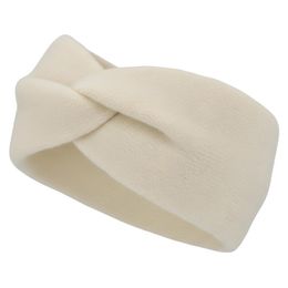 Stirnband styleBREAKER "Feinstrick Stirnband Twist Knoten", Damen, wei&szlig; (creme), Obermaterial: 100% Viskose CV., Modisch, M&uuml;tzen Stirnband
