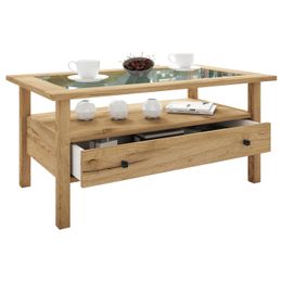 Couchtisch Vcm "Holz Sofatisch Couchtisch Schublade Lingis L", braun (honig, eiche), B:90cm T:54cm, Tische, Couchtisch
