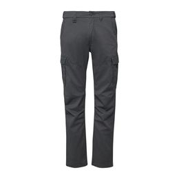 Cargohose s.Oliver, Damen, Gr. XL, N-Gr, anthrazit, Web, Obermaterial: 97% Baumwolle, 3% Elasthan, unifarben, bootcut fit lang, Hosen Cargohose, mit Stretch