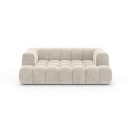 3-Sitzer HOMSY BY ANA JOHNSON "XL BOUBELLE Design-Sofa extra tief, Bubble-Optik, Breite 217 cm", beige, B:217cm H:75cm T:135cm, 100% Polyester, Sofas, 3-Sitzer, hoher Sitzkomfort dank Wellenunterfederung, modern, mit Steppung