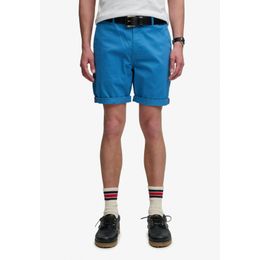 Chinoshorts Superdry "PREMIUM REGULAR CHINO SHORT", Damen, Gr. 34, N-Gr, cali blau, Web, Obermaterial: 98% Baumwolle, 2% Elasthan, unifarben, relaxed fit knielang, Hosen Chinoshorts