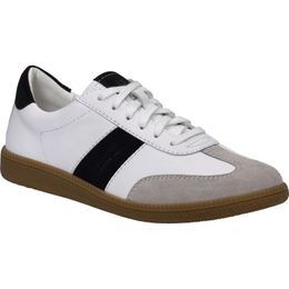 Sneaker Josef Seibel "Joleen 01, weiss-schwarz", Damen, Gr. 36, wei&szlig; (wei&szlig;, schwarz), Obermaterial: 100% Rindsleder Leather cow., Schuhe Sneaker