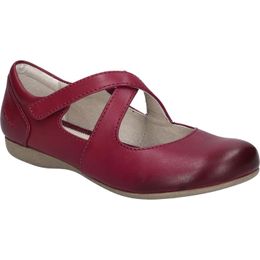 Ballerina Josef Seibel "Fiona 72, berry", Damen, Gr. 43, rot (berry), Obermaterial: 100% Rindsleder Leather cow., Schuhe Ballerina