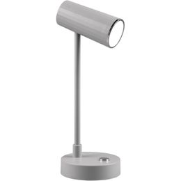 REALITY LEUCHTEN LED Tischleuchte "Lenny", grau, 1, H: 28cm, 1 Stk., Leuchten, Akku Tischlampe mit USB-C Anschluss, dimmbar, Lichtfarbe einstellbar, LED Tischleuchte