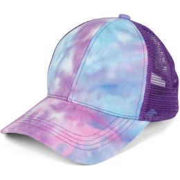 styleBREAKER "Ponytail Baseball Cap Batik mit Mesh Einsatz" 1 Stk.