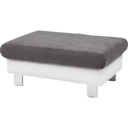 Hocker COTTA "Komaris, B: 100 cm", wei&szlig;, stone, B:100cm H:45cm T:65cm, Microfaser PRIMABELLE (100% Polyester);Kunstleder SOFTLUX;Feinstruktur (100% Polyester);Kunstleder SOFTLUX/Struktur (100% Polyester);NaturLEDER, Hocker, Hocker, individuell zu kombinieren