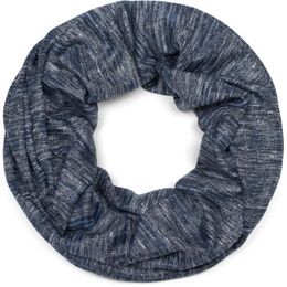 Loop styleBREAKER "Loop Schal mit Glitzerfaden und kleinen Pailletten", Damen, blau (dunkelblau meliert), Obermaterial: 50% Viskose CV. 50% Polyester PES., Modisch, Modet&uuml;cher Loop