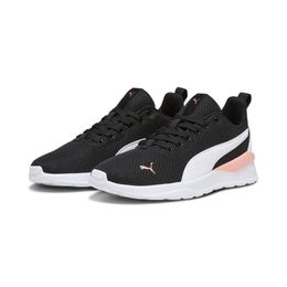 Sneaker Puma "ANZARUN LITE", Herren, Gr. 40, schwarz (Puma schwarz, Puma wei&szlig;, peach smoothie), Textil, Schuhe Sneaker, mit atmungsaktivem Textil-Obermaterial, mit SOFTFOAM+ Einlegesohle